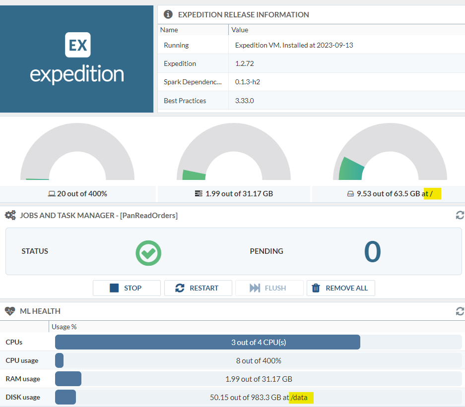Solved: LIVEcommunity - Expedition Dashboard chart for disk usage - LIVEcommunity - 560072